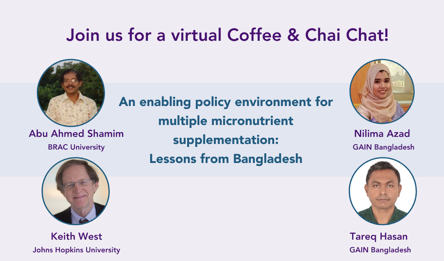 New Coffee and Chai Chat on Bangladesh's MMS Policy Success Story ...