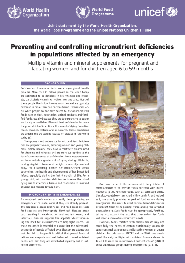 Multiple Micronutrient Supplementation (MMS) - Healthy Mothers Healthy ...